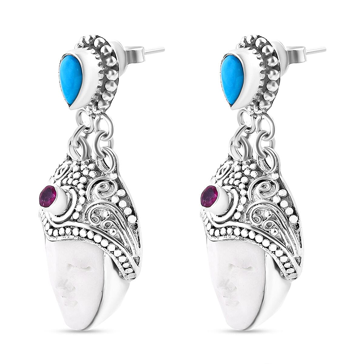 Royal Bali - Princess Bali Collection - Handmade Ox Bone, Red Garnet ...