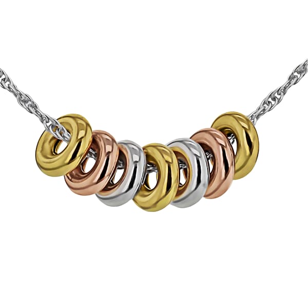 Italian Closeout - 7 Rings Prince of Wales Chain Necklace in Sterling ...