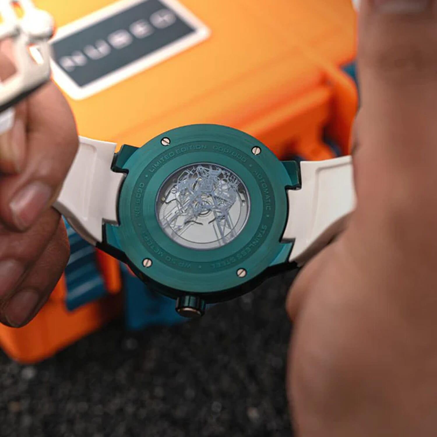 NUBEO Mariner Automatic Movt. 5 ATM Water Resistant Watch with Green ...