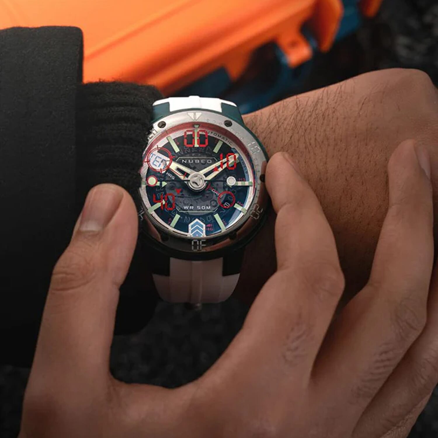 NUBEO Mariner 9 Automatic Limited Edition Mens Watch in Stainless Steel ...