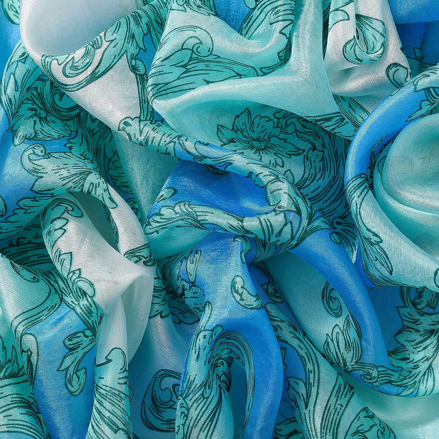 La Marey Pure Mulberry Silk Tie and Dye Scarf - 7756625 - TJC