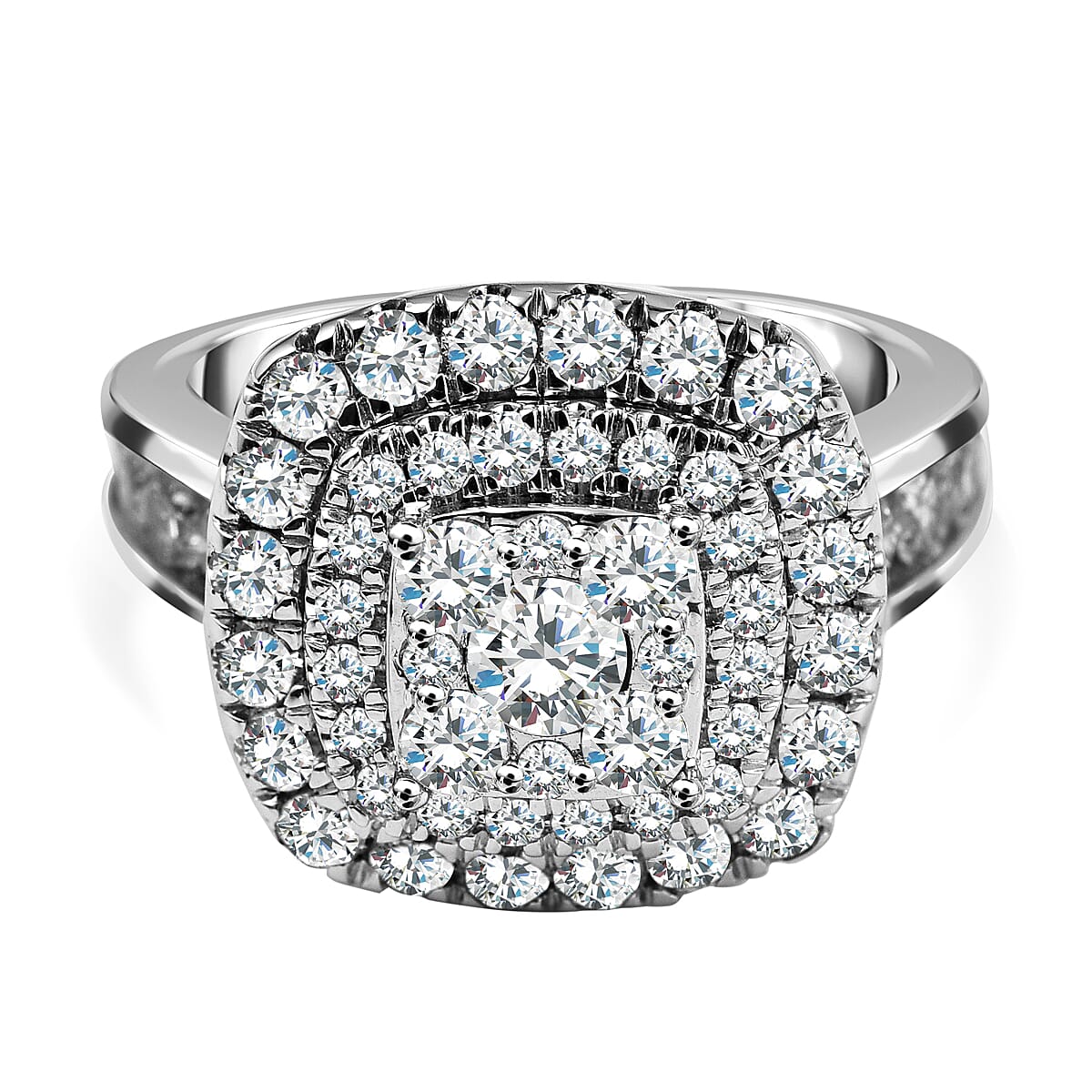 14K W Gold Diamond (GH) Ring 2.00 Ct, Gold Wt. 6 Gms - 7759228 - TJC