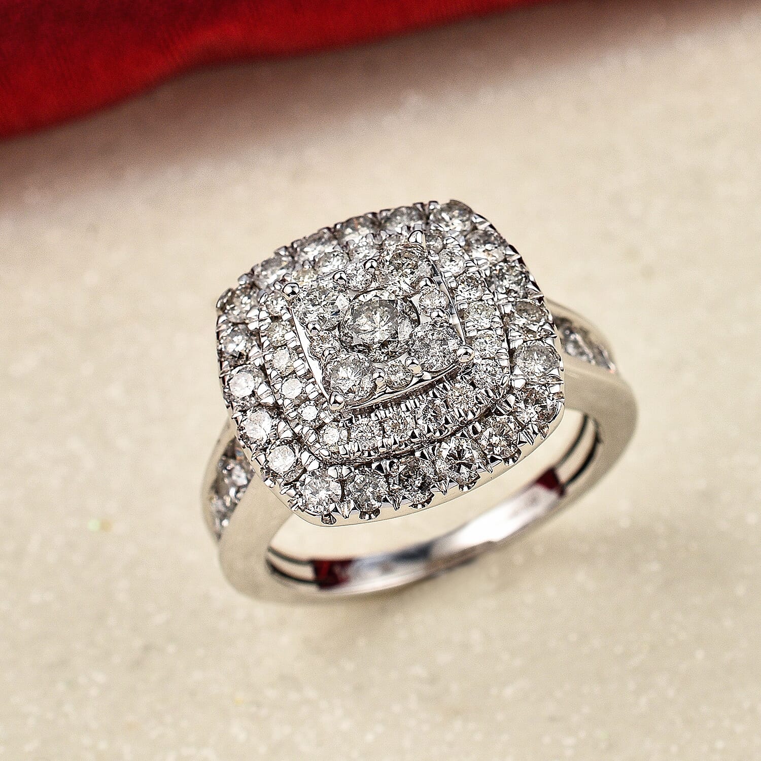 14K W Gold Diamond (GH) Ring 2.00 Ct, Gold Wt. 6 Gms - 7759228 - TJC