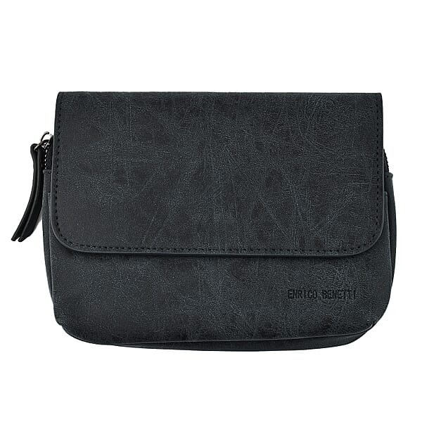 Designer Closeout - Enrico Benetti Leatherette Flap Crossbody Bag with ...