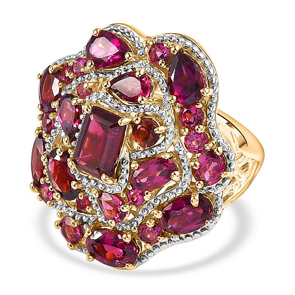 GP Italian Garden Collection - Rhodolite Garnet Cluster Ring in 18K ...