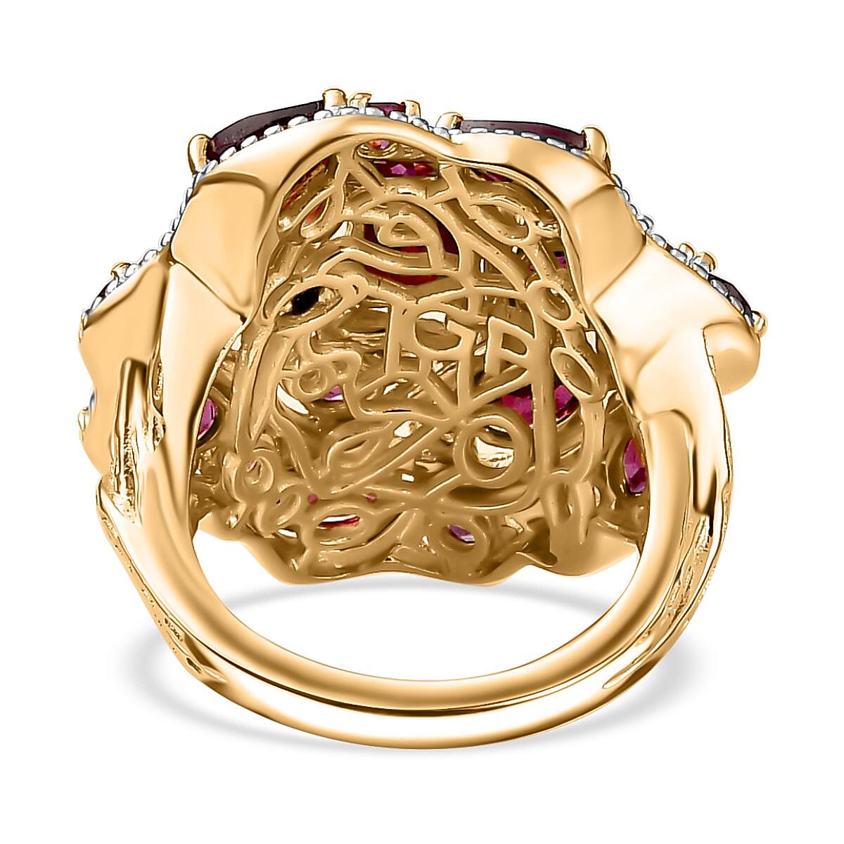 GP Italian Garden Collection - Rhodolite Garnet Cluster Ring in 18K ...