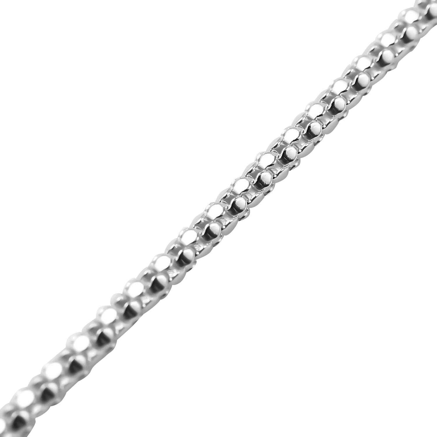 Designer Inspired Closeout - Sterling Silver Mirror Popcorn Chain (Size ...