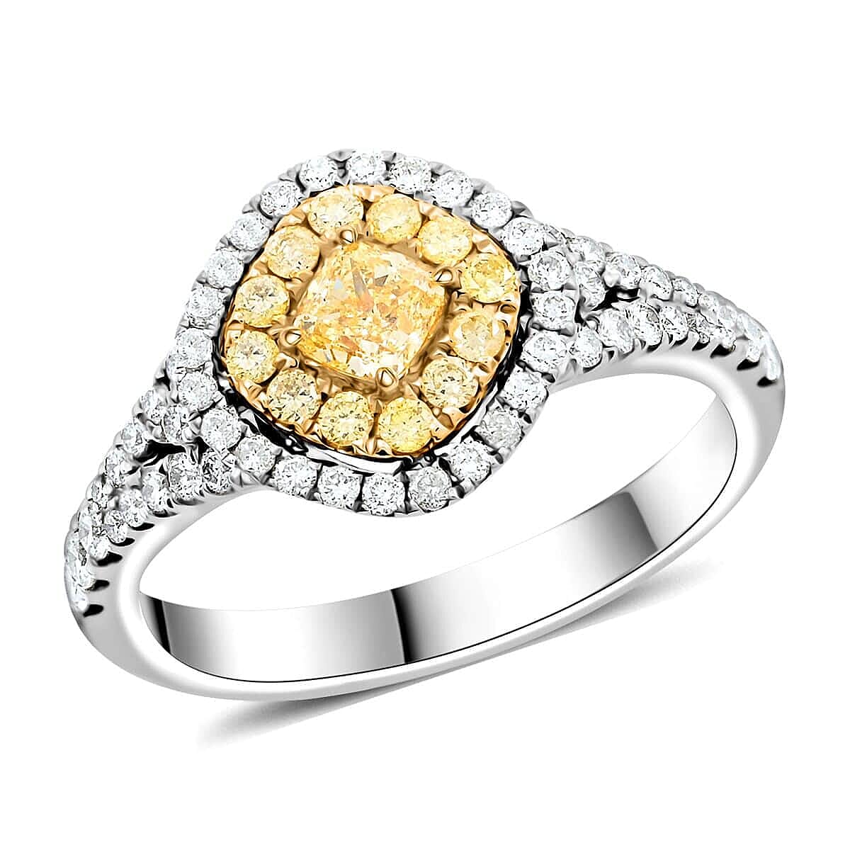 MODANI Collection - 14K White & Yellow Gold Yellow (SI-I1) & White ...
