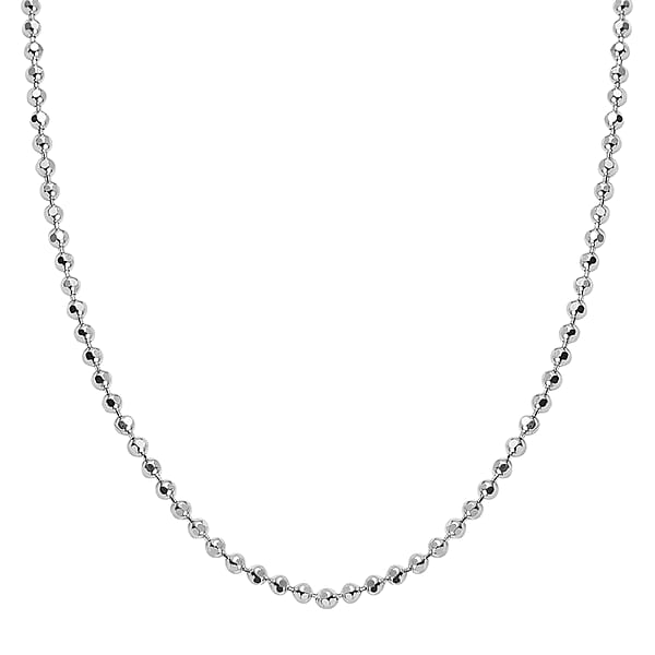 NY Closeout Deal - Sterling Silver Diamond Cut Ball Chain (Size - 18 ...