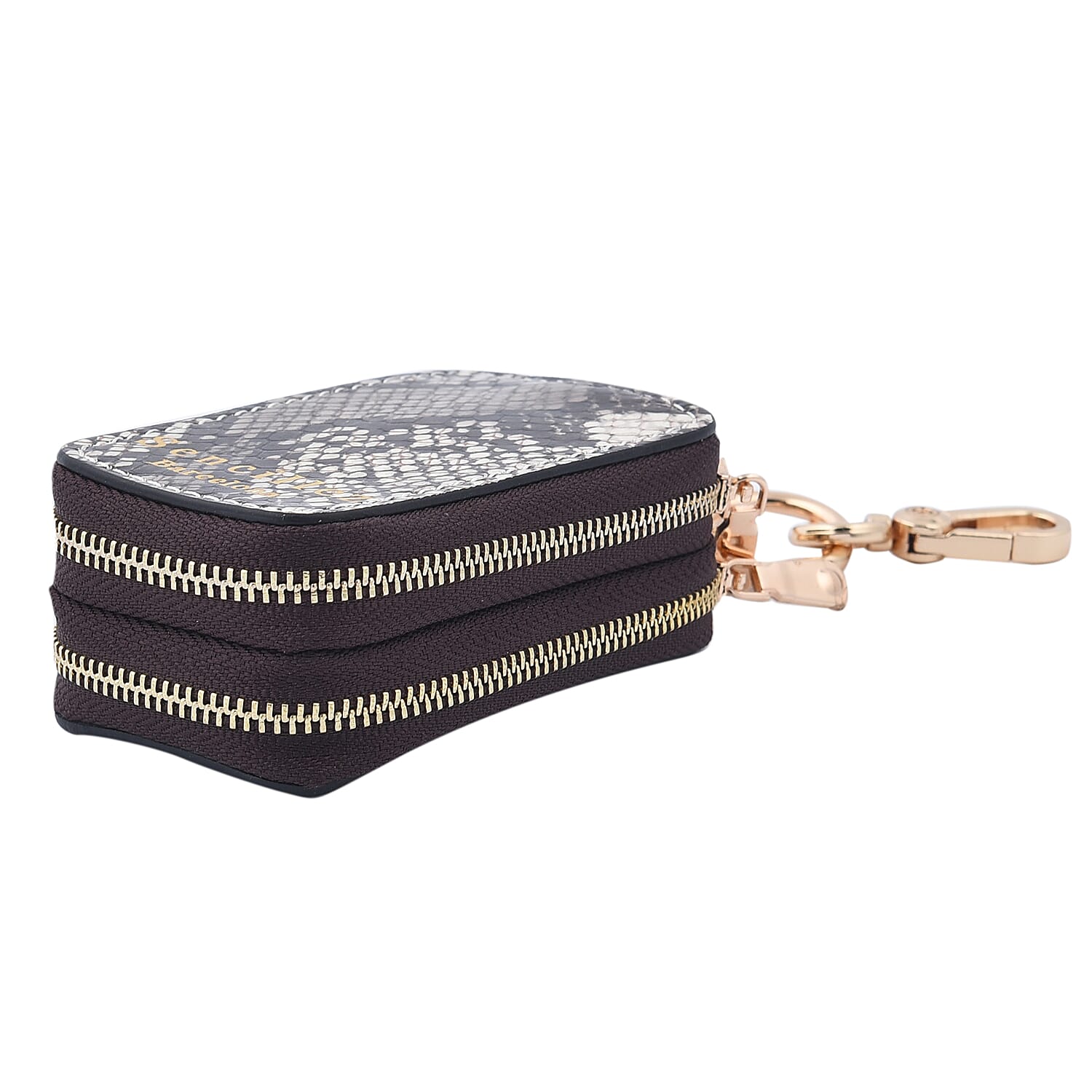 SENCILLEZ 100% Genuine Leather Snake Pattern Key Holder Chain with ...