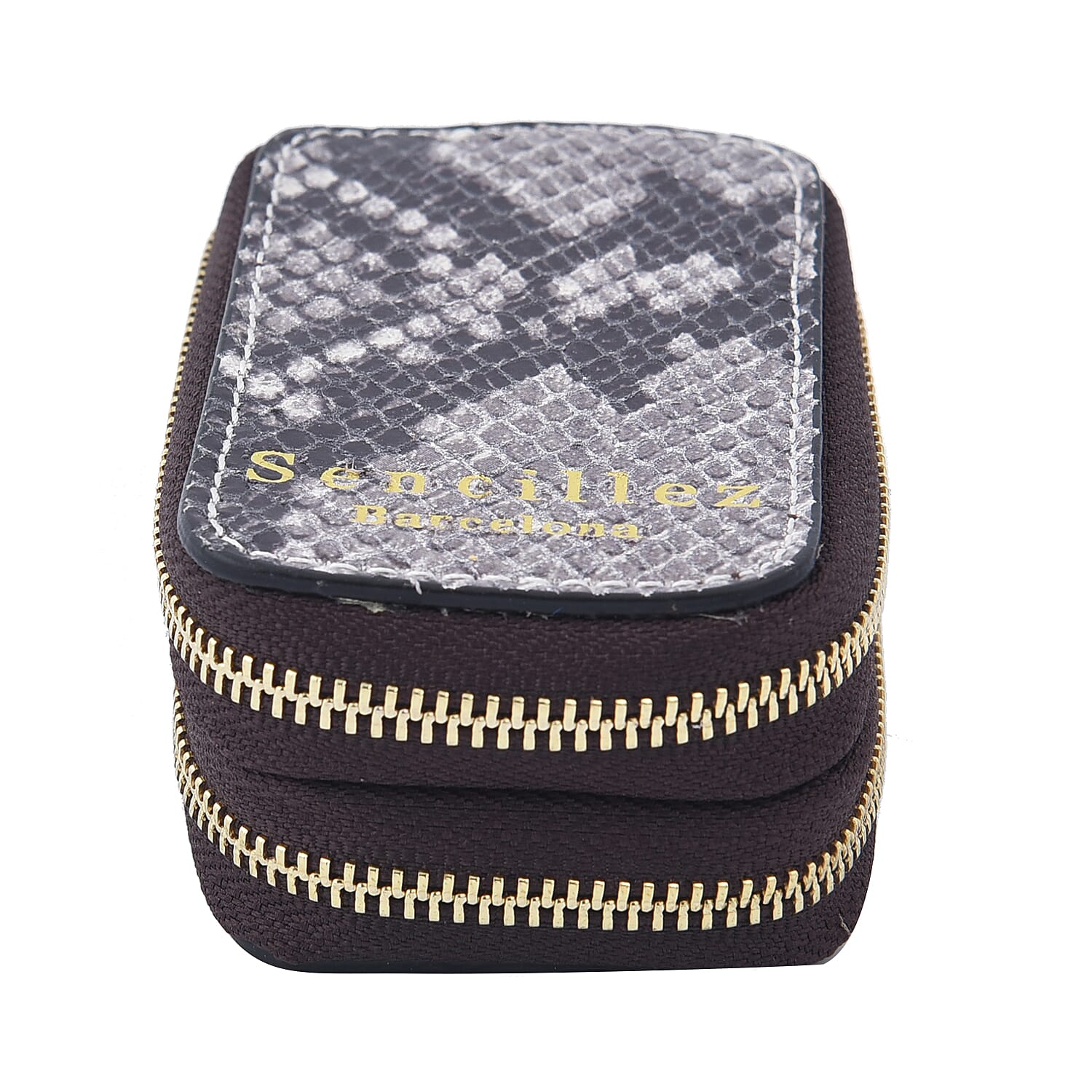 SENCILLEZ 100% Genuine Leather Snake Pattern Key Holder Chain with ...