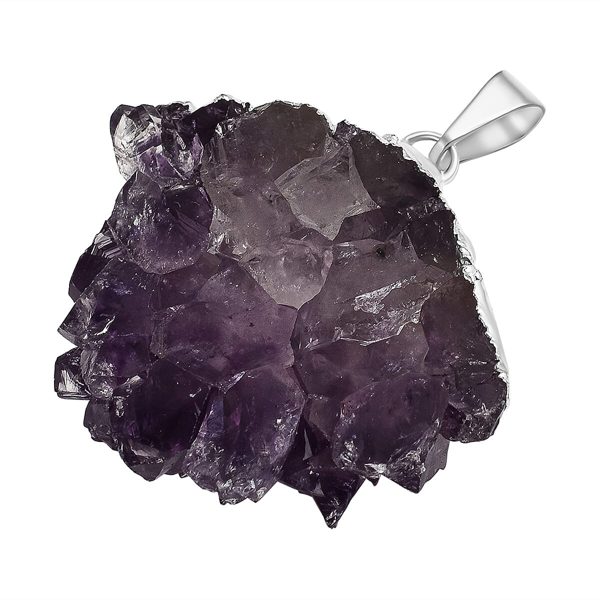 Tucson Find- Amethyst Crystal Solitaire Pendant - 7789096 - TJC
