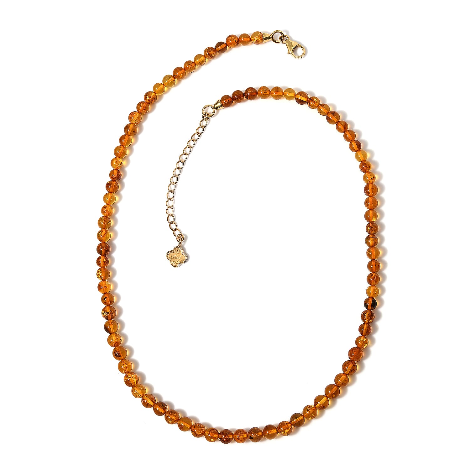 JCK Vegas Show Find Amber Necklace Size 18 in 18K Vermeil Yellow Gold Plated Sterling Silver with 2.5 Inch extender 7798236 TJC