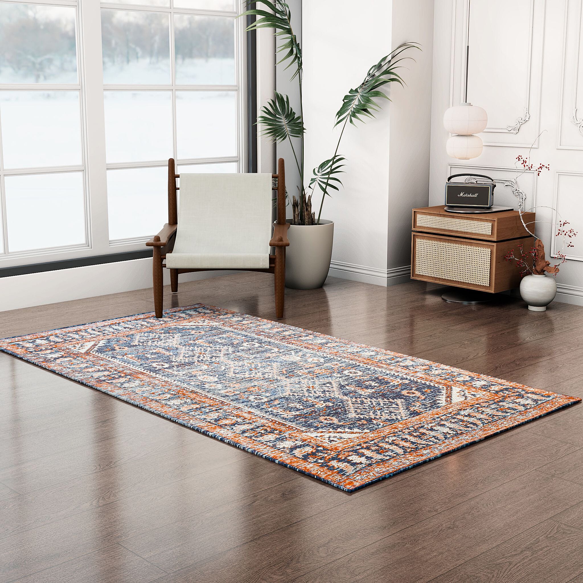 Jacquard Woven Rug with Backing - 7799532 - TJC