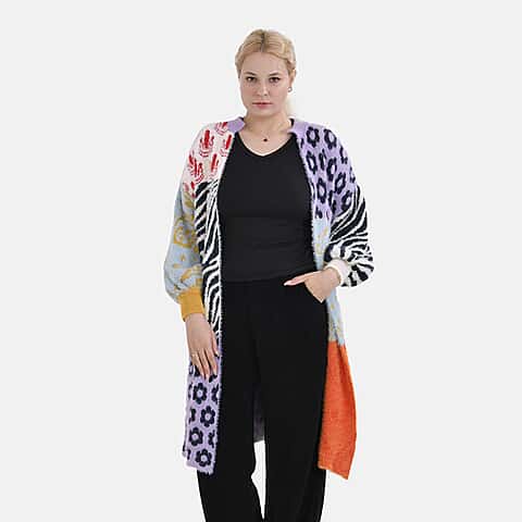 Limited Collection TAMSY Patchwork Knit Coatigan - 7806988 - TJC