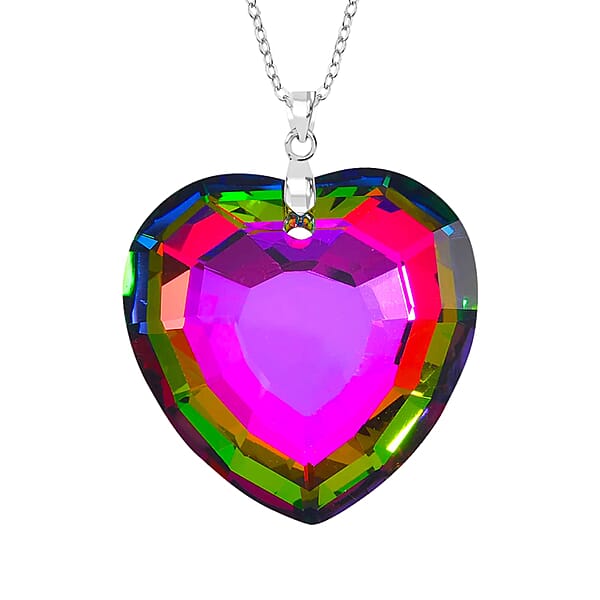 Multi Color Crystal Necklace (Size - 24) - 7810722 - TJC