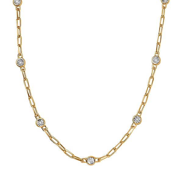 Designer Inspired- Diamond Station Necklace With Lobaster Clasp (Size ...