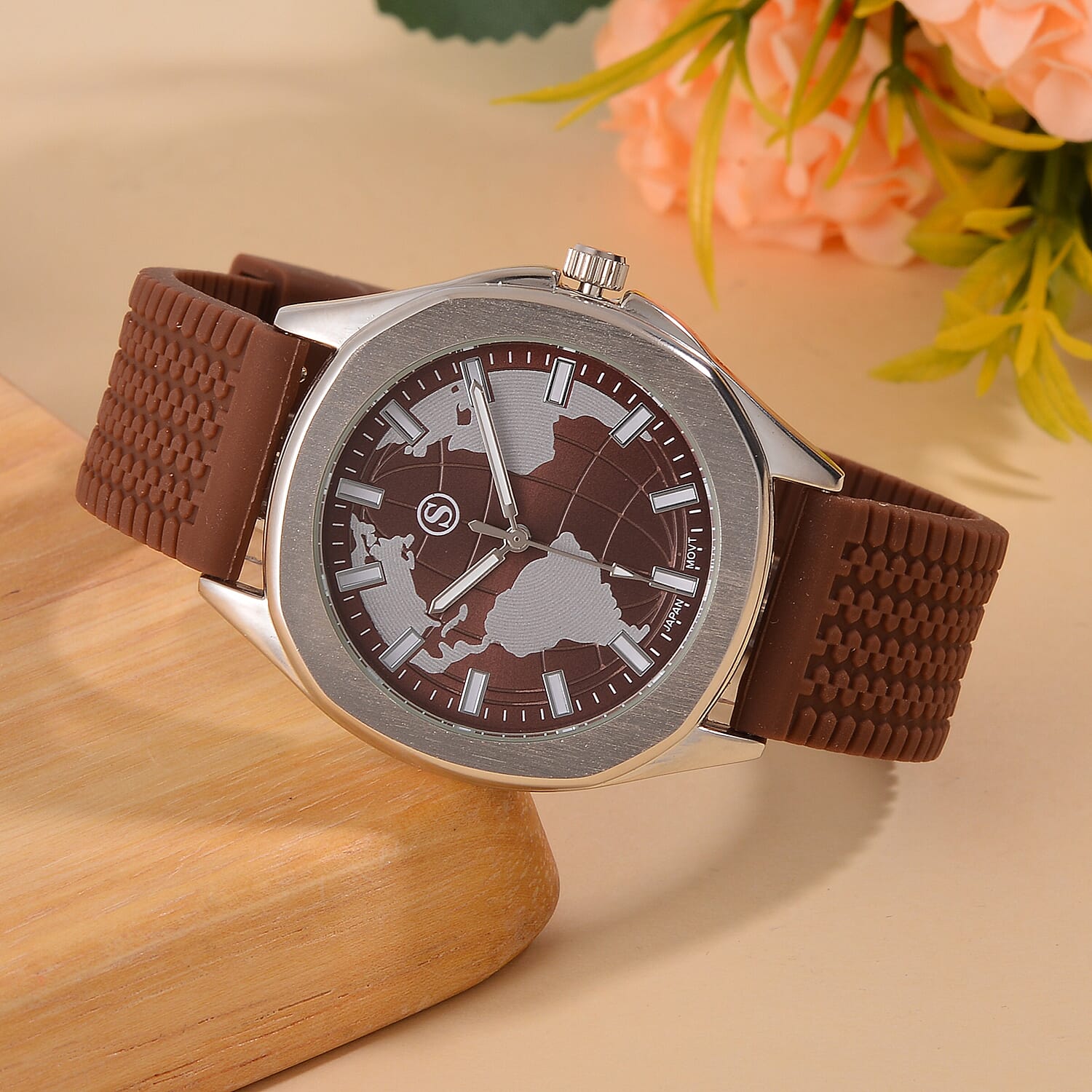 STRADA PC21S Japanese Movement Globe Dial Watch - 7812985 - TJC