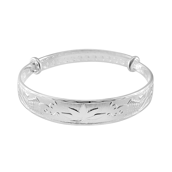 Vicenza Closeout - Atlantis Textured Adjustable Bangle - 7815090 - TJC