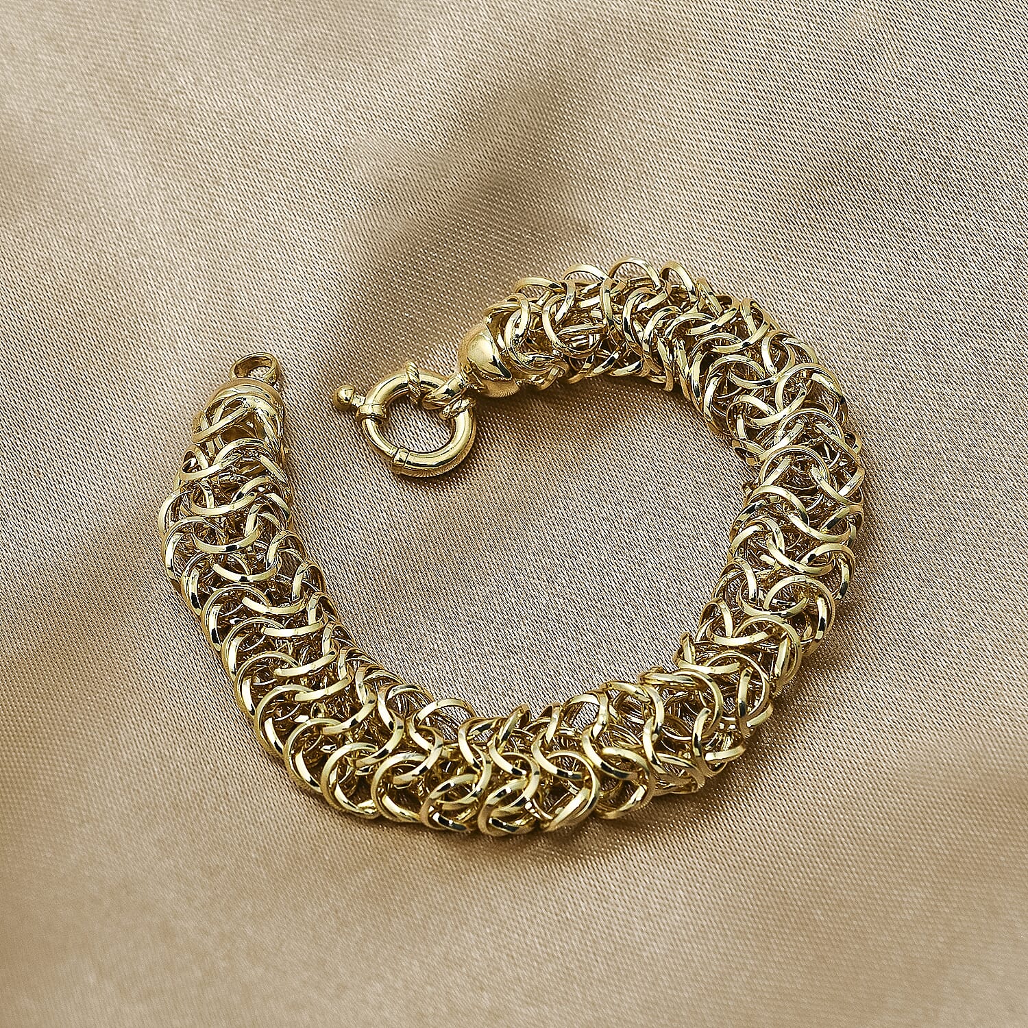 Maestro Collection - 9K Yellow Gold BYZANTINE Bracelet (Size - 8 ...