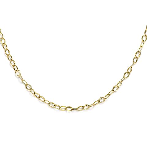 Maestro TJC - Designer Inspired - 9K Yellow Gold Cable Necklace (Size ...