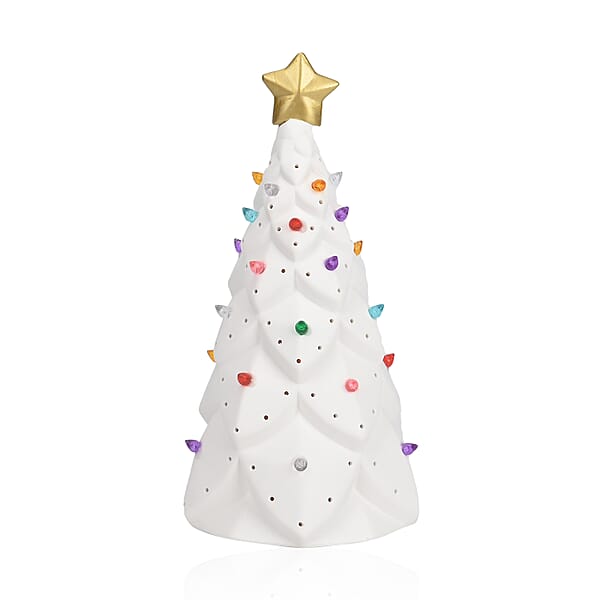 Night Light Christmas Tree Shaped Porcelain Figurine - 7827042 - TJC