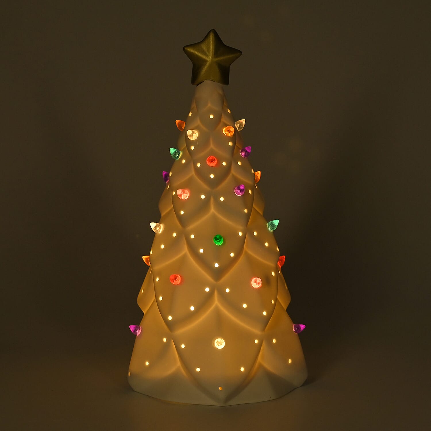 Night Light Christmas Tree Shaped Porcelain Figurine - 7827042 - TJC