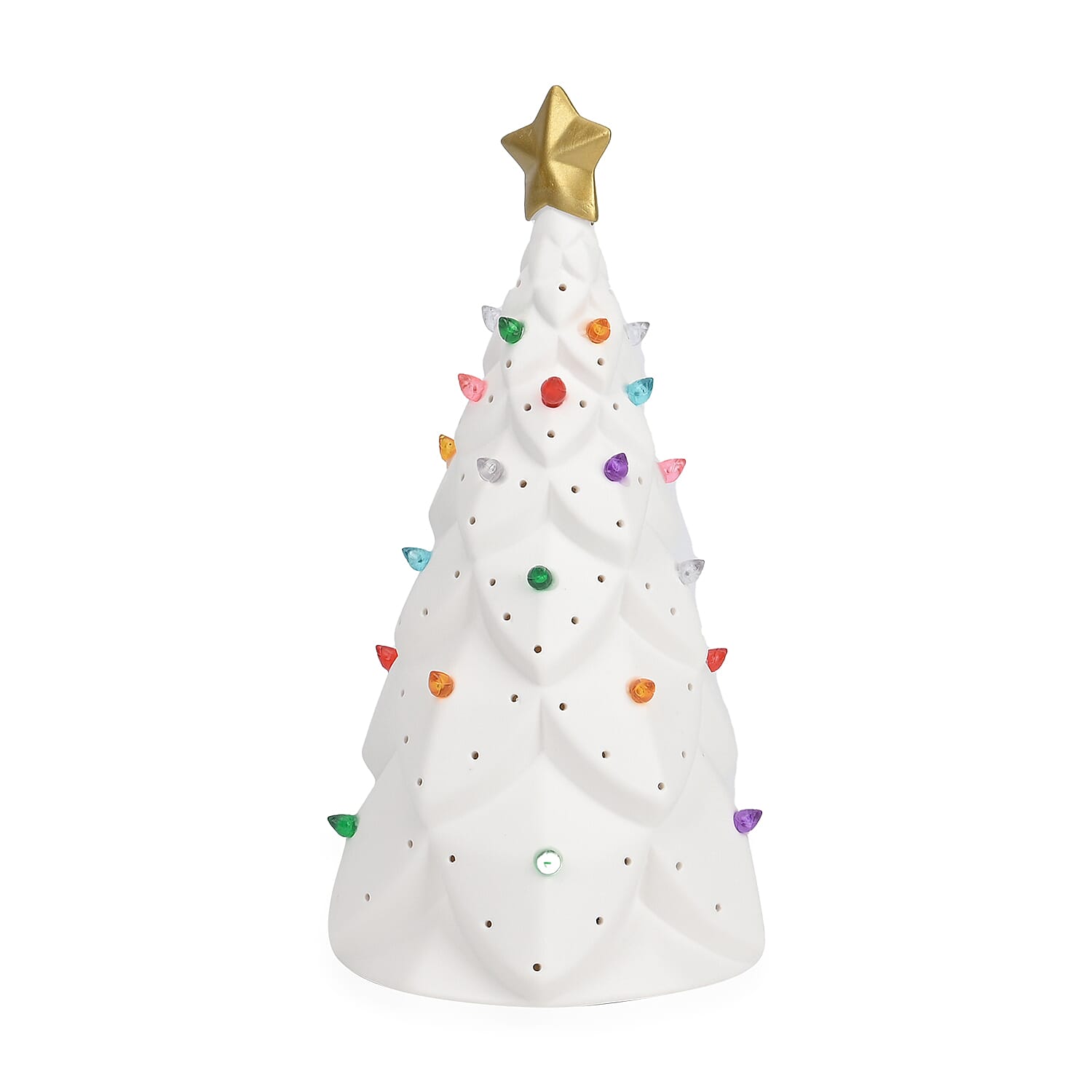 Night Light Christmas Tree Shaped Porcelain Figurine - 7827042 - TJC