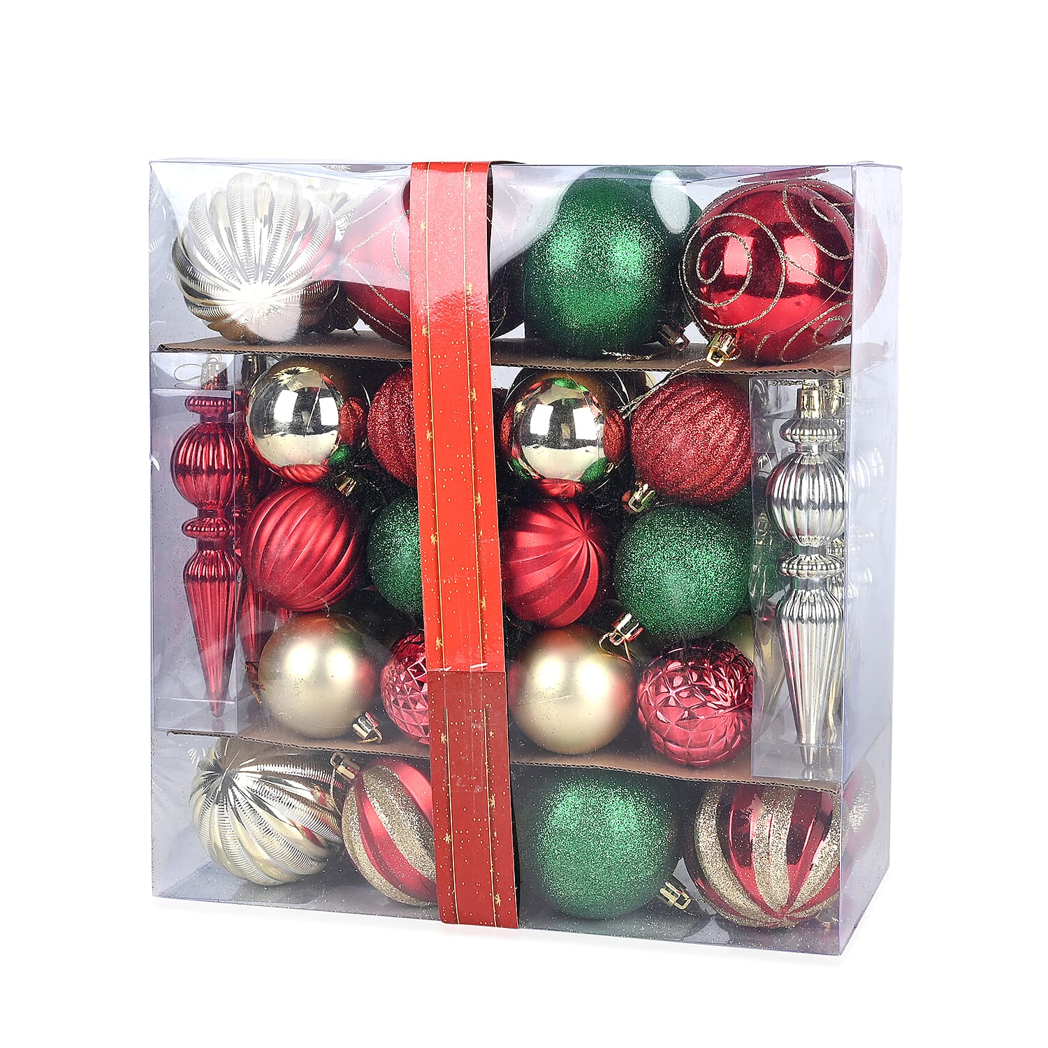 Set of 58 Christmas Ornaments Ball Set Multi