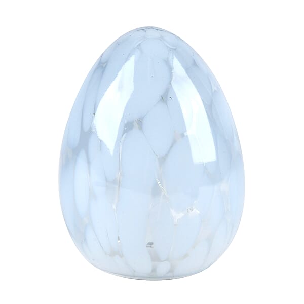 Ambient Egg Glass LED Lamp with String Lights (3xAA Battery not incl ...