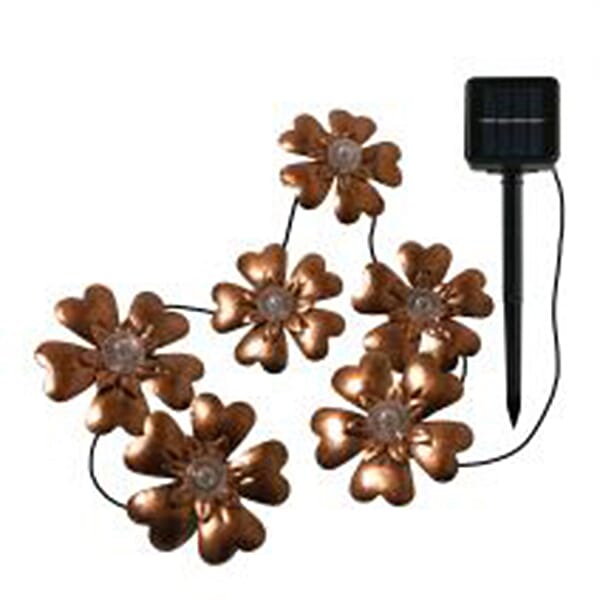 ezSolar LED Solar Floral Bronze Chain Light - 7843975 - TJC