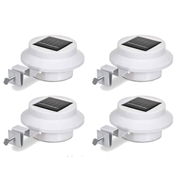 Solar Power 3 LED Fence Light - Set of 4 - 7845594 - TJC