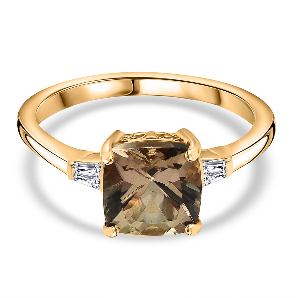 JCK Vegas Closeout - 14K Yellow Gold AAA Turkizite & Diamond (I2-G-H ...