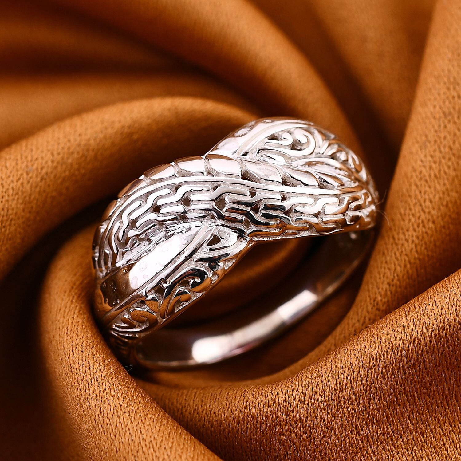 Royal Bali Collection Sterling Silver Ring Silver Wt. 6.50 Gms