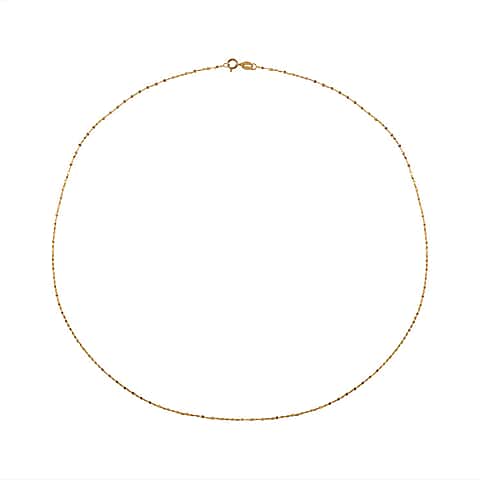 18K Yellow Gold Forzantina Necklace (Size - 18) with Spring Ring Clasp ...
