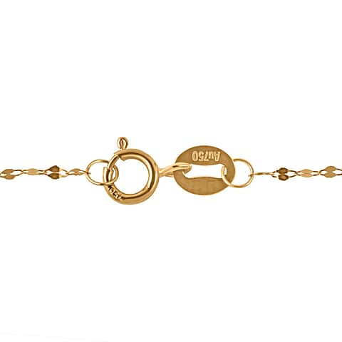 18K Yellow Gold Forzantina Necklace (Size - 18) with Spring Ring Clasp ...