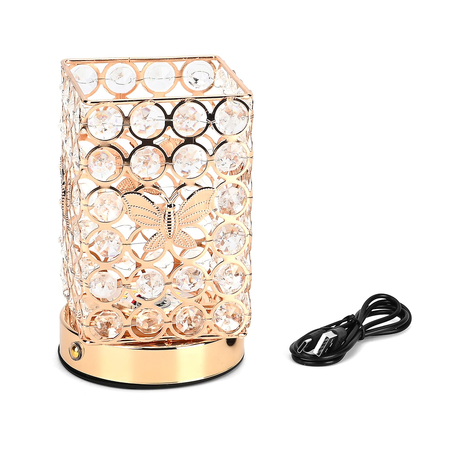 Square Crystal Table Lamp with Touch Control - 7849123 - TJC