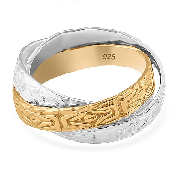 Royal Bali Collection - Sterling Silver Interlocking Band Ring ...