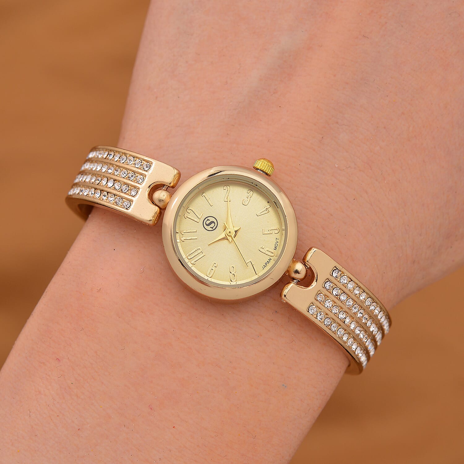 STRADA PC21S Japanese Movement Crystal Bracelet Watch - 7858803 - TJC