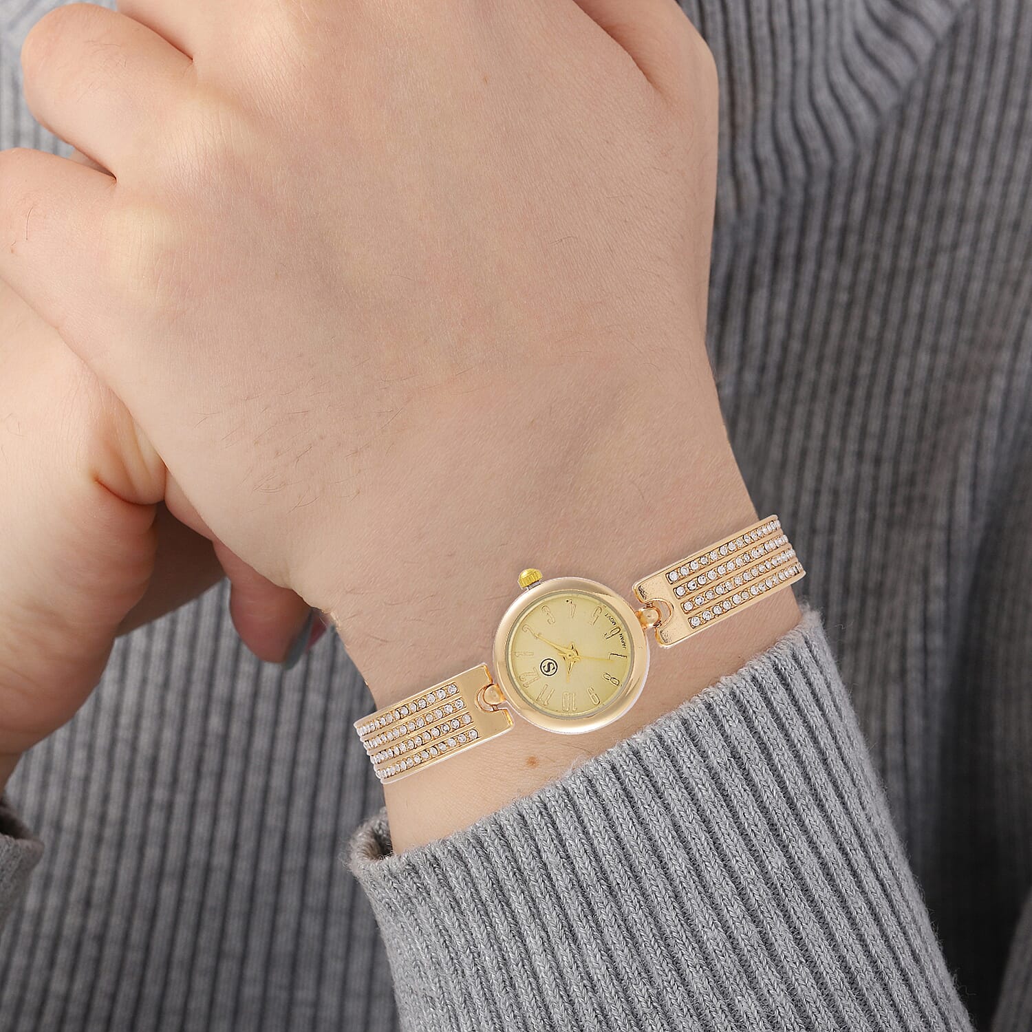 STRADA PC21S Japanese Movement Crystal Bracelet Watch - 7858803 - TJC