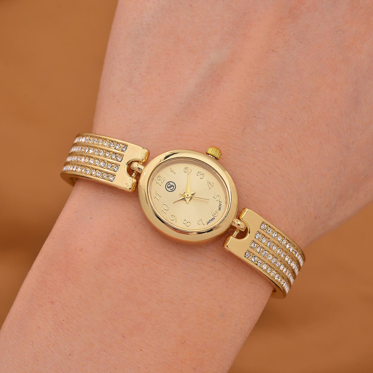 STRADA PC21S Japanese Movement Crystal Bracelet Watch - 7858806 - TJC