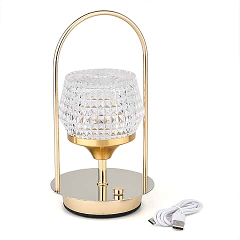 Elegant Crystal Lamp with Touch Control - 3 Light Modes - 7862130 - TJC
