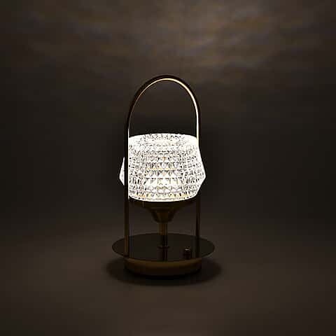 Elegant Crystal Lamp with Touch Control - 3 Light Modes - 7862130 - TJC