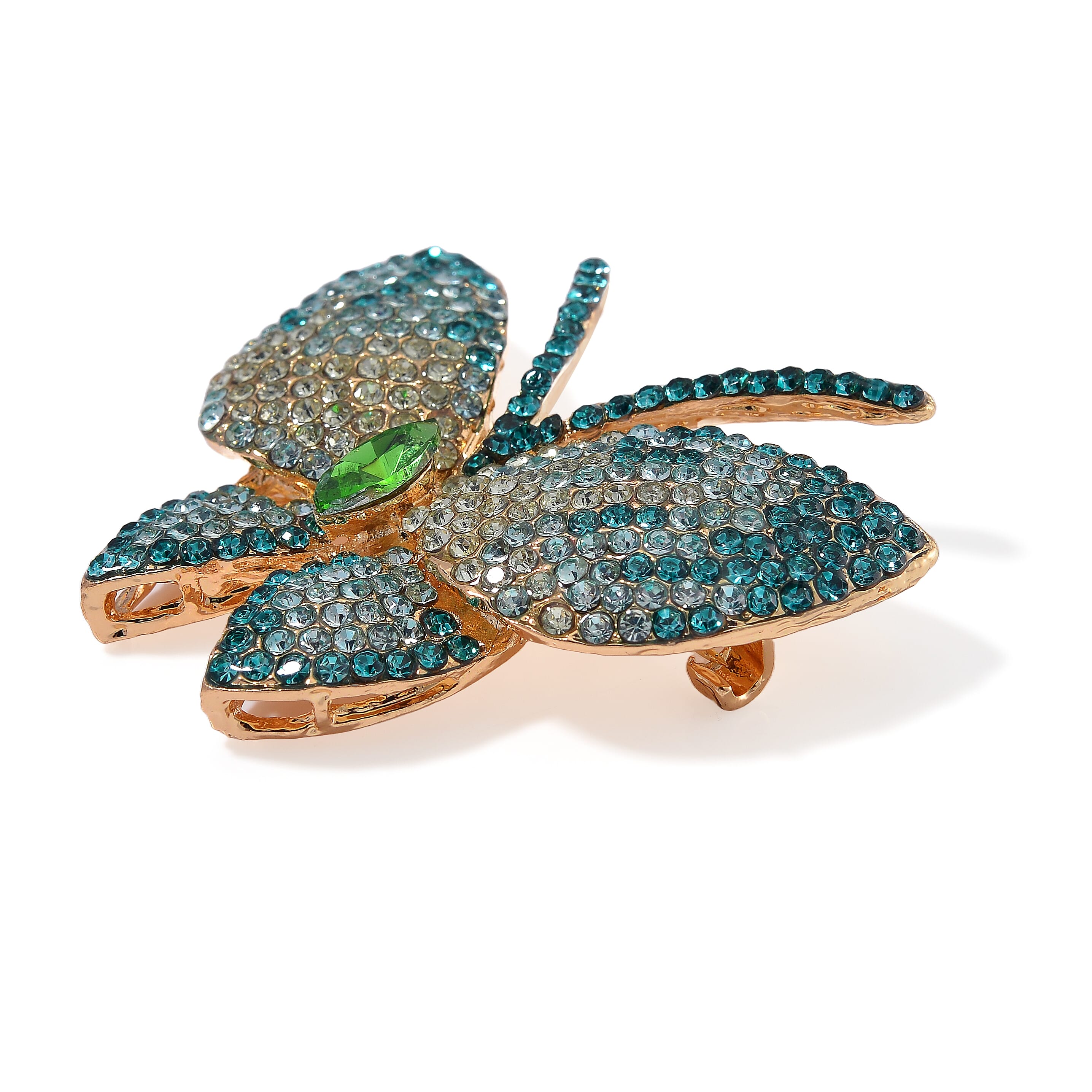 Multi Colour Crystal Butterfly Brooch - 7875679 - TJC
