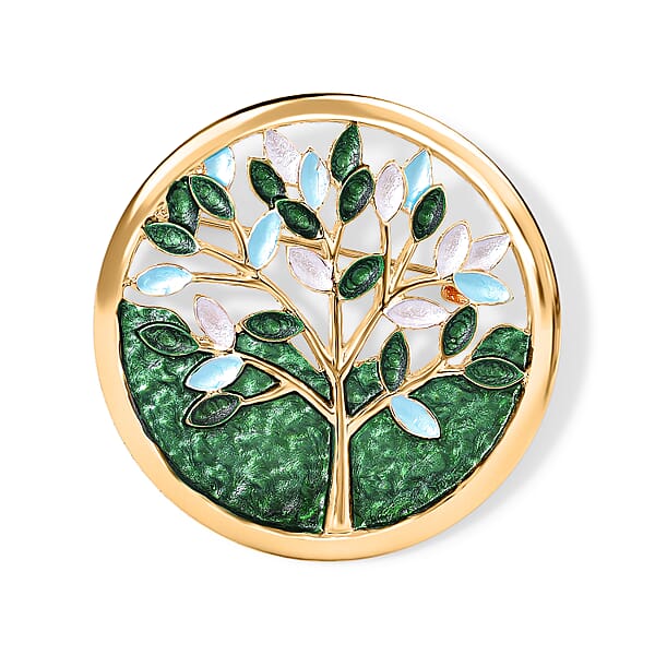 Tree of Life Brooch in Gold Tone - 7875946 - TJC