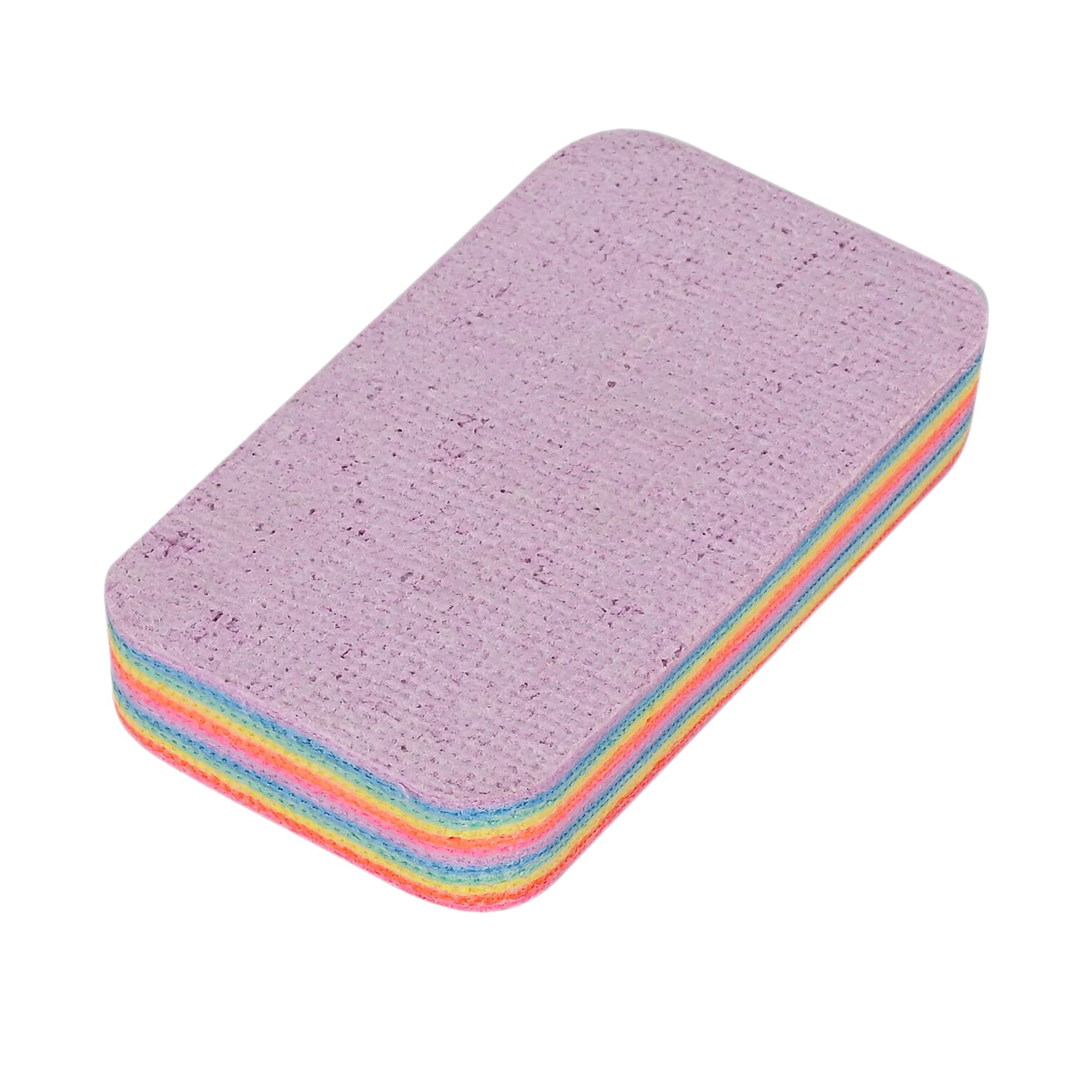 Set of 4 rainbow-coloured 12-layer microfiber sponge block is the ...