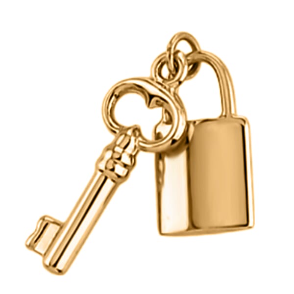 9K Yellow Gold Lock and Key Pendant - 7891545 - TJC