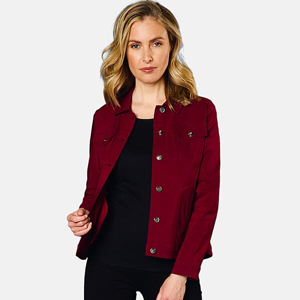 Emreco Jean Style Bengaline Jacket - Rich Cranberry - 7930550 - TJC