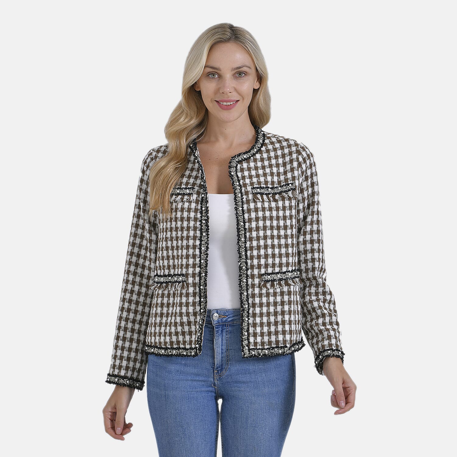 La Marey Classic Twill Jacket (Size 16 to 18) - Brown & White - 7931918 ...