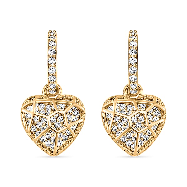 White Cubic Zirconia Push Back Earring - 7936506 - TJC